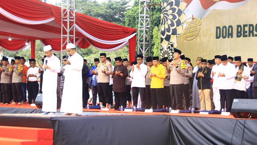 Polda Riau Gelar Doa Bersama, Puncak Cooling System Wujudkan Pemilu Damai - Hargo.co.id