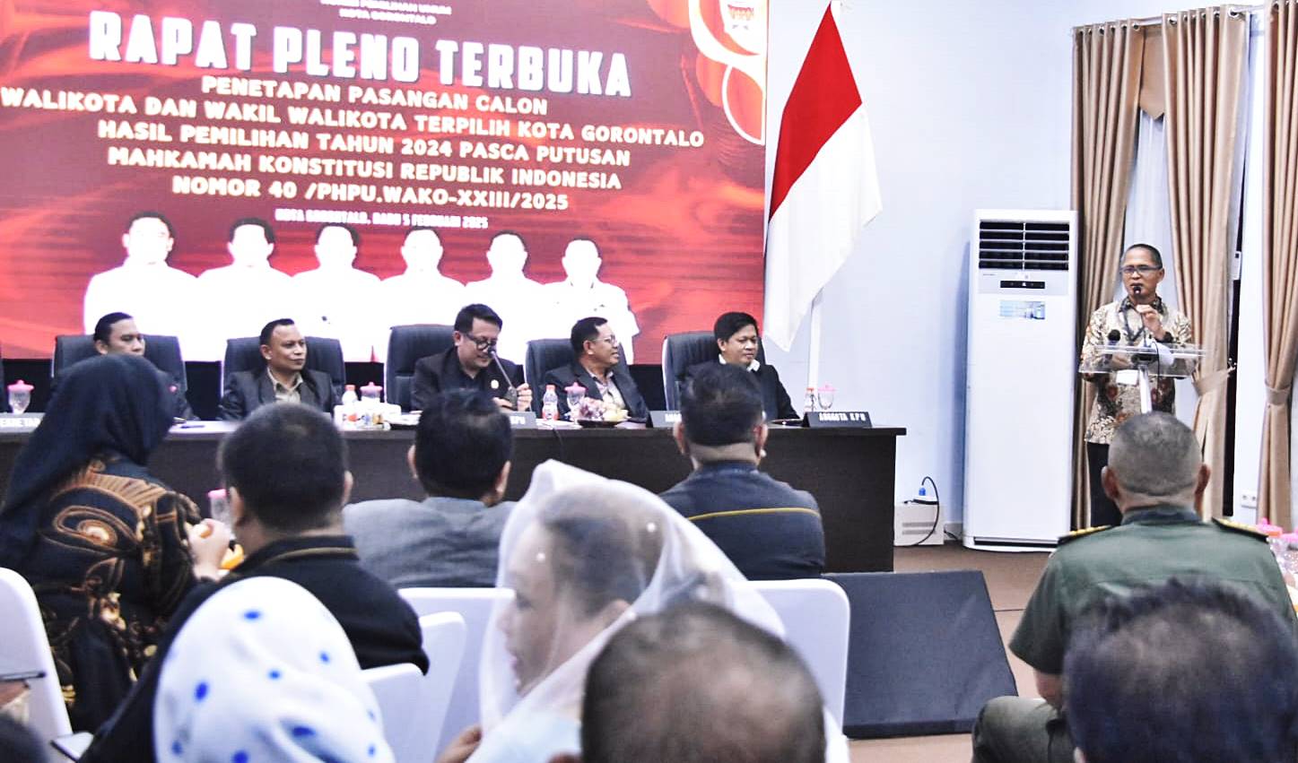 Ismail Madjid Hadiri Pleno Penetapan Wali Kota dan Wawali Gorontalo Terpilih - Hargo.co.id